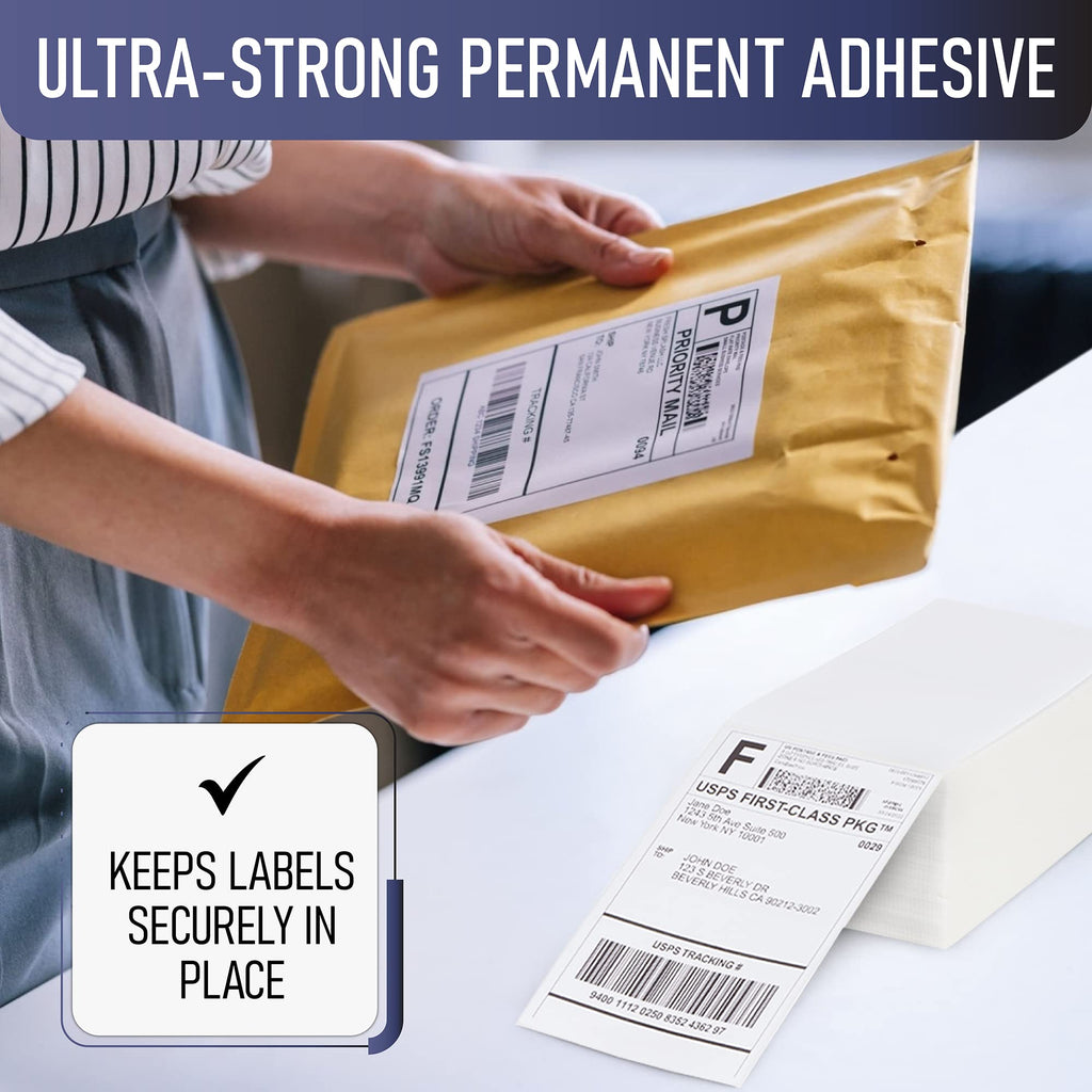 Thermal Shipping Labels 4x6, 500 Fan-Fold Perforated Labels Two Pack ...